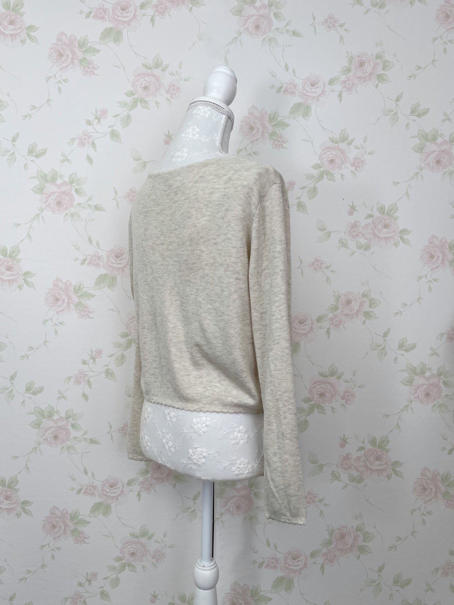 TITTY&CO. Frilled Hem Cardigan (Oat Meal) – MultiPal Store