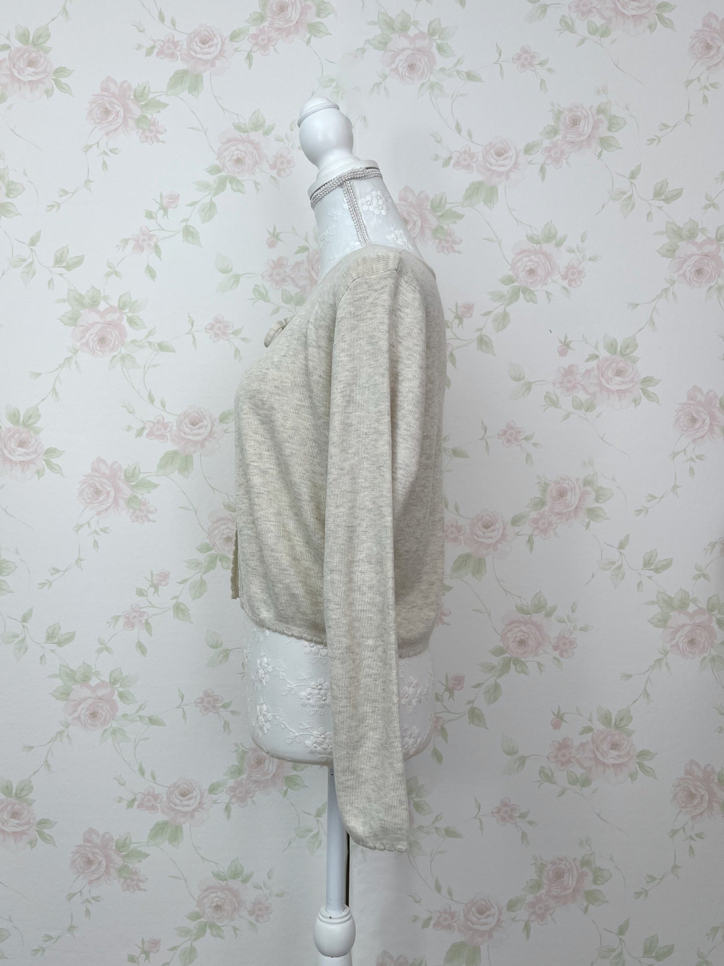 TITTY&CO. Frilled Hem Cardigan (Oat Meal) – MultiPal Store